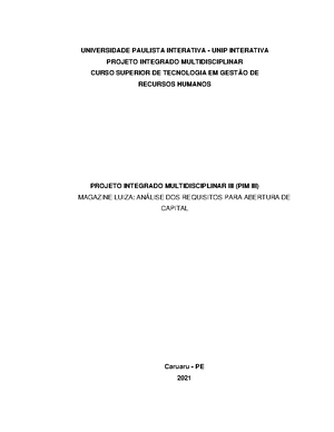 Pim 4 - pim 4 rh unip - UNIVERSIDADE PAULISTA CURSO SUPERIOR DE ...