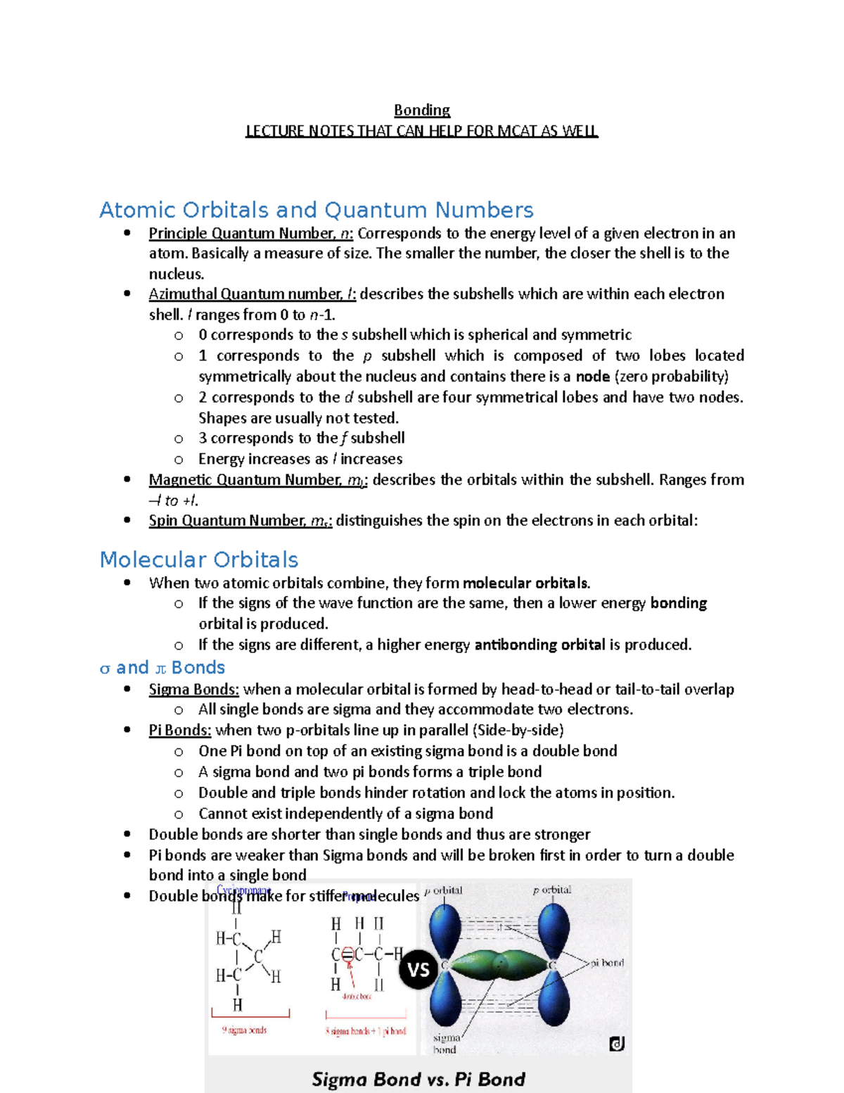 Bonding - Chem notes detailed - Bonding LECTURE NOTES THAT CAN HELP FOR ...