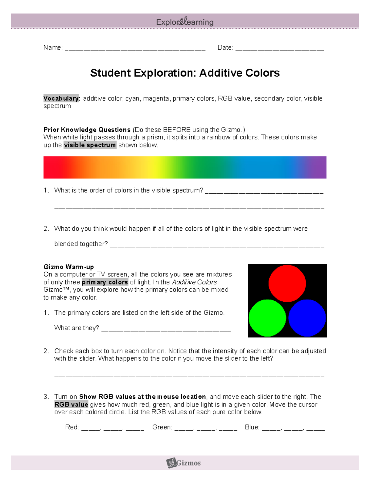 Additivecolorsse - physics gizmo - Name ...