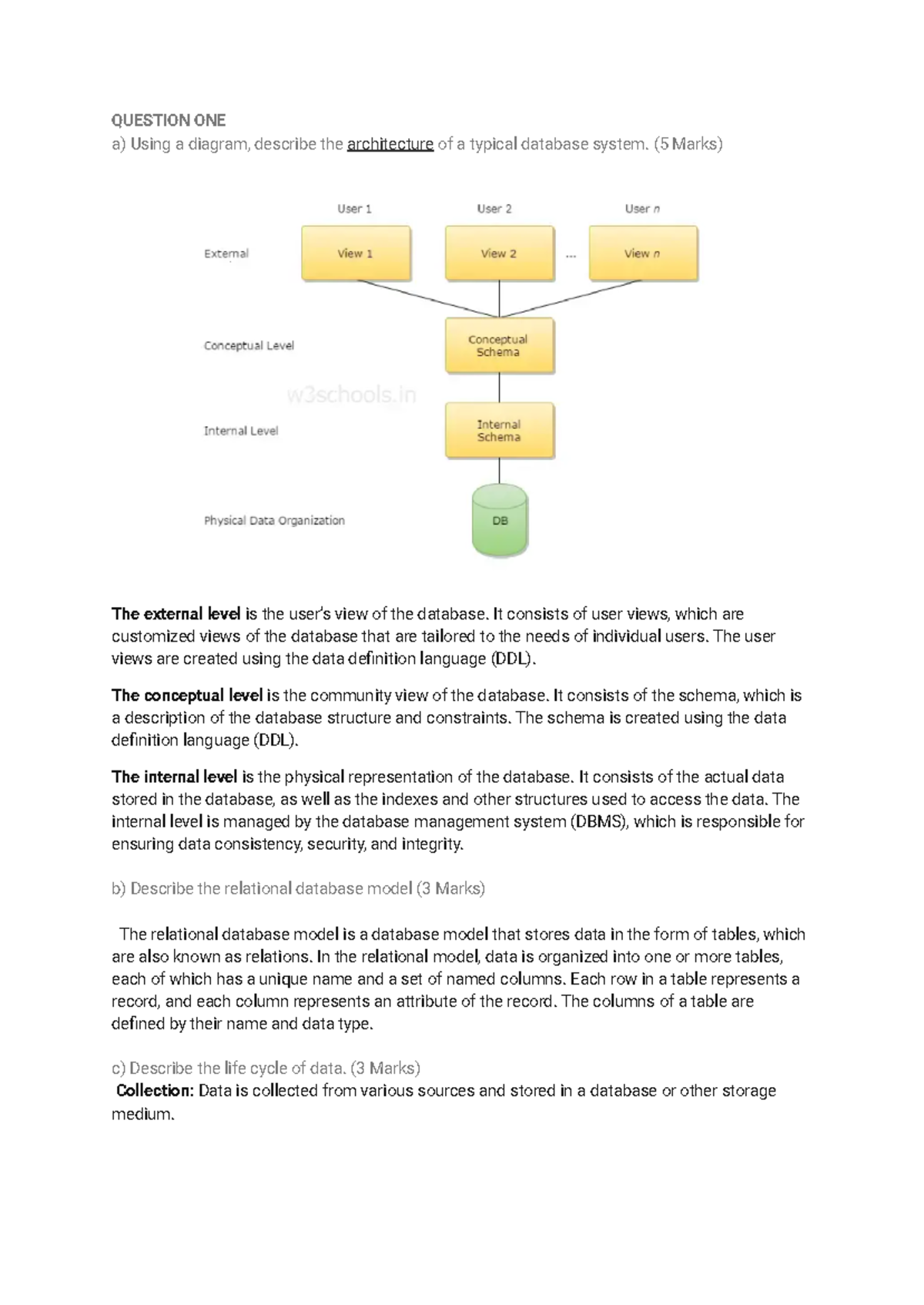 Adv db 5 - Advanced Databases, Distributed databases, Kca university, 4.1 - QUESTION ONE a ...