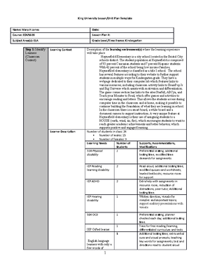 TWS TASK 2 - Task 1 of Teacher Work Sample paper. Resources are ...