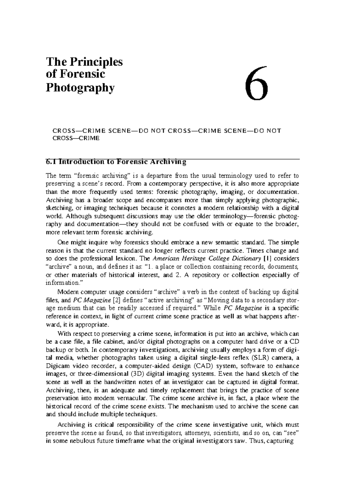 Principles of forensic photography - The Principles of Forensic ...