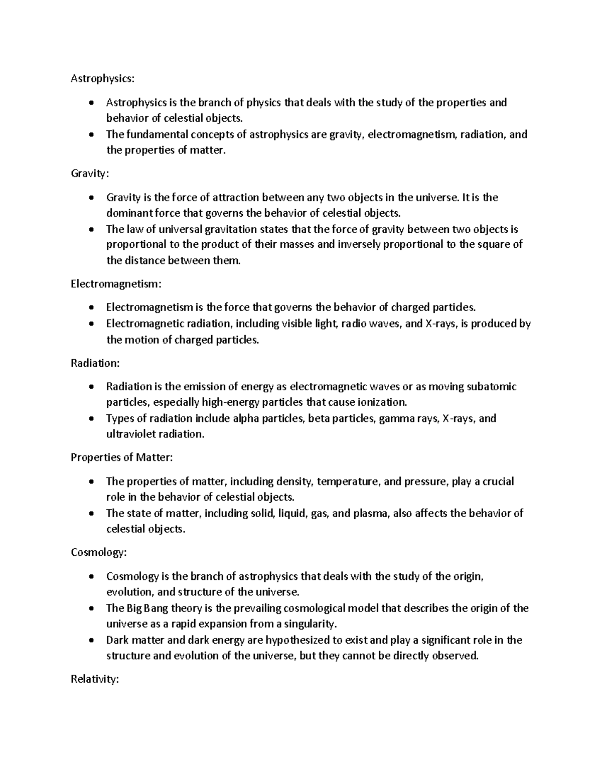 Physics - Astrophysics: Astrophysics is the branch of physics that ...