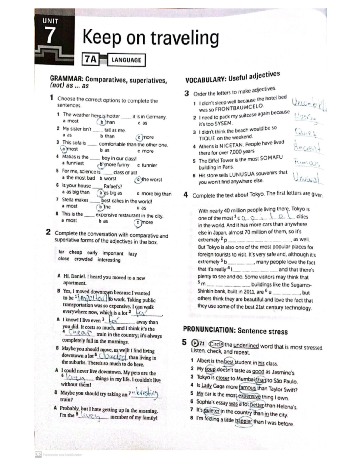 Unite 7 - Leele y aprende a resolverlo - UNIT 7 Keep on traveling 7A ...