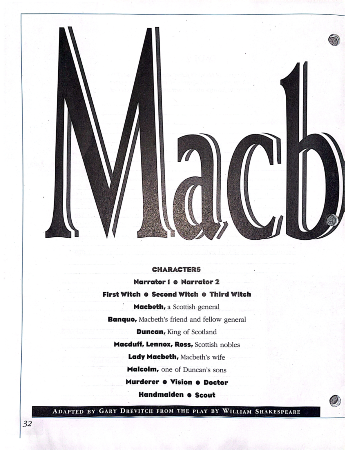 Macbeth (Abridged and Leveled) - Studocu