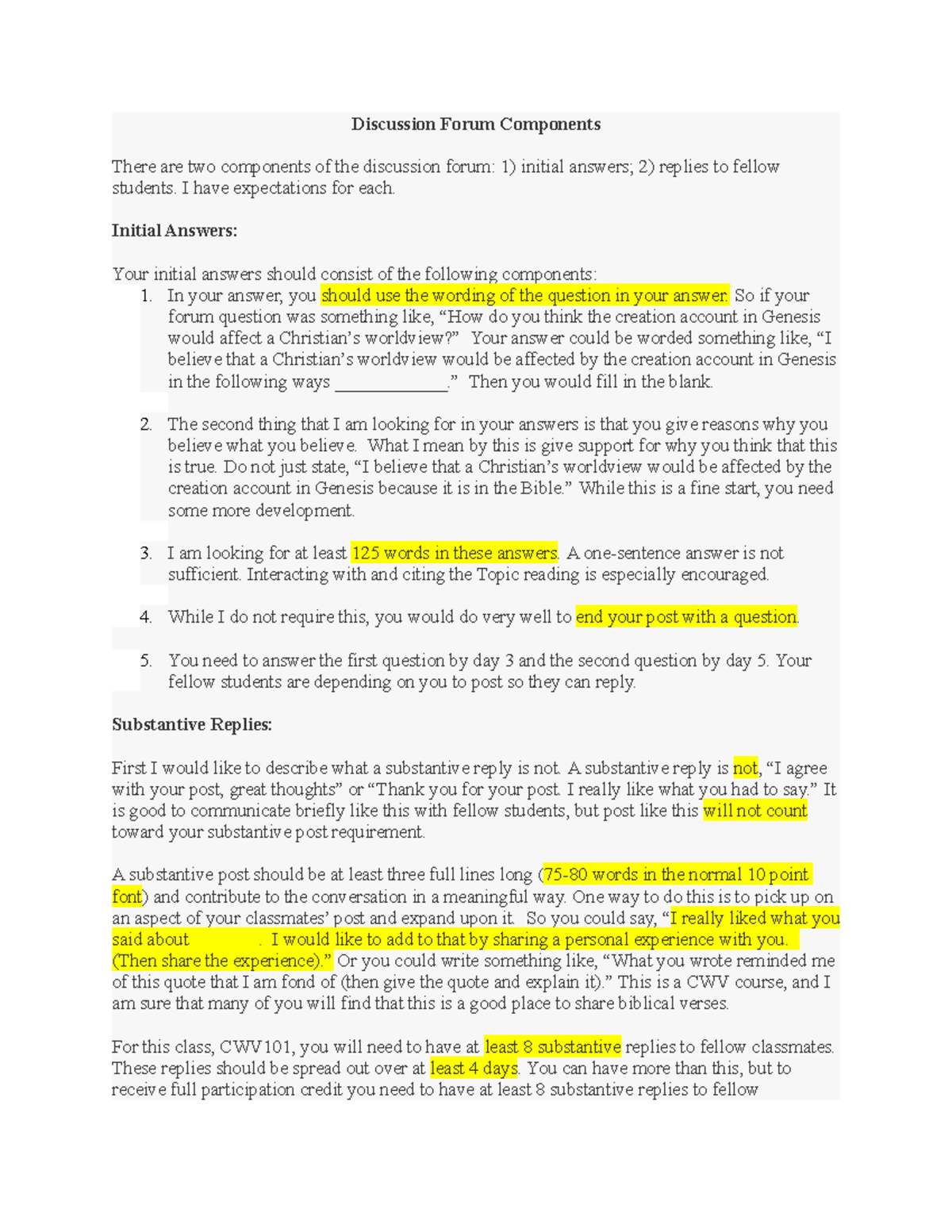 Discussion Forum Components - Discussion Forum Components There are two ...