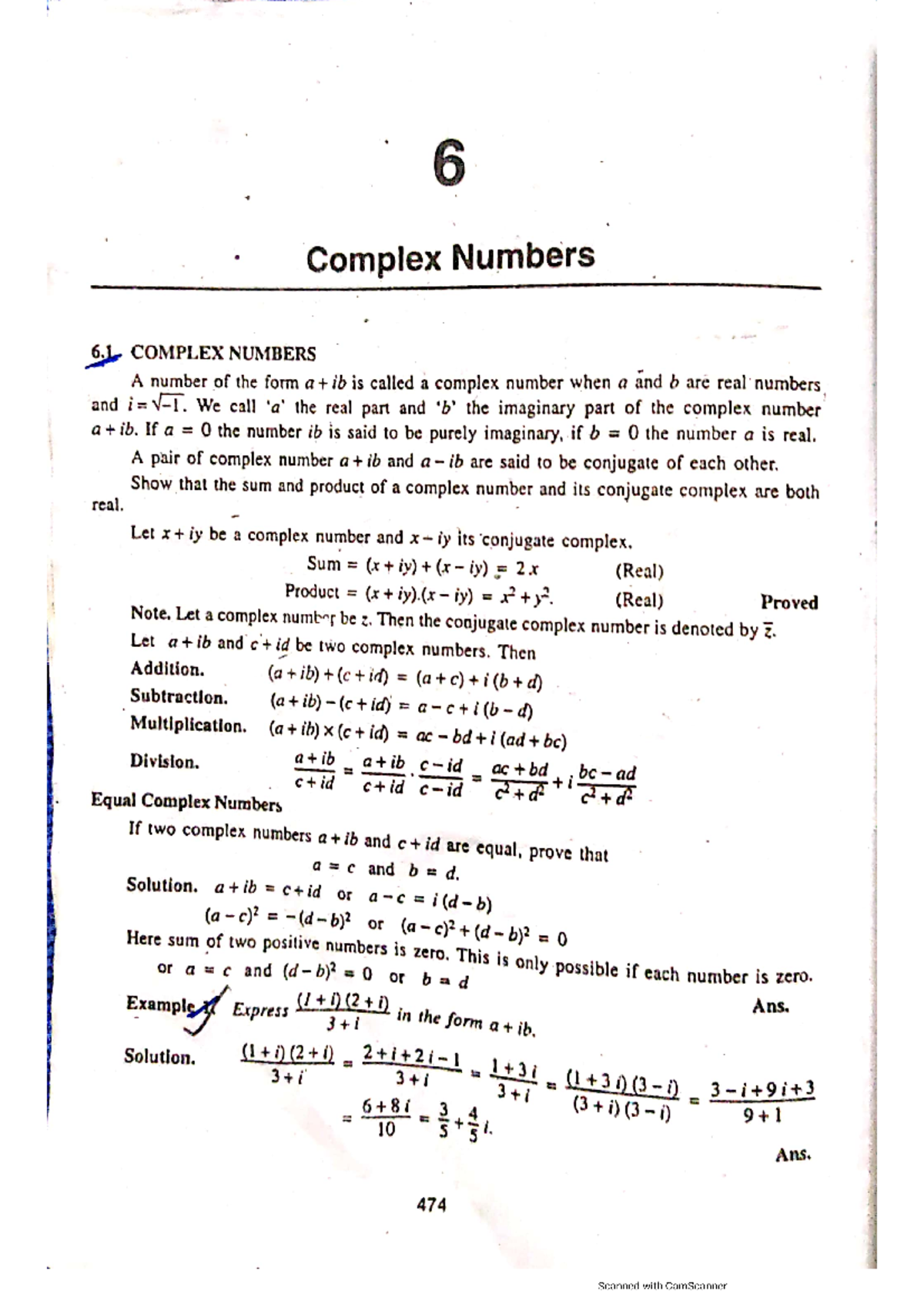Cmplx nmbr chapter 6 - Its a lecture note complex number - Complex ...