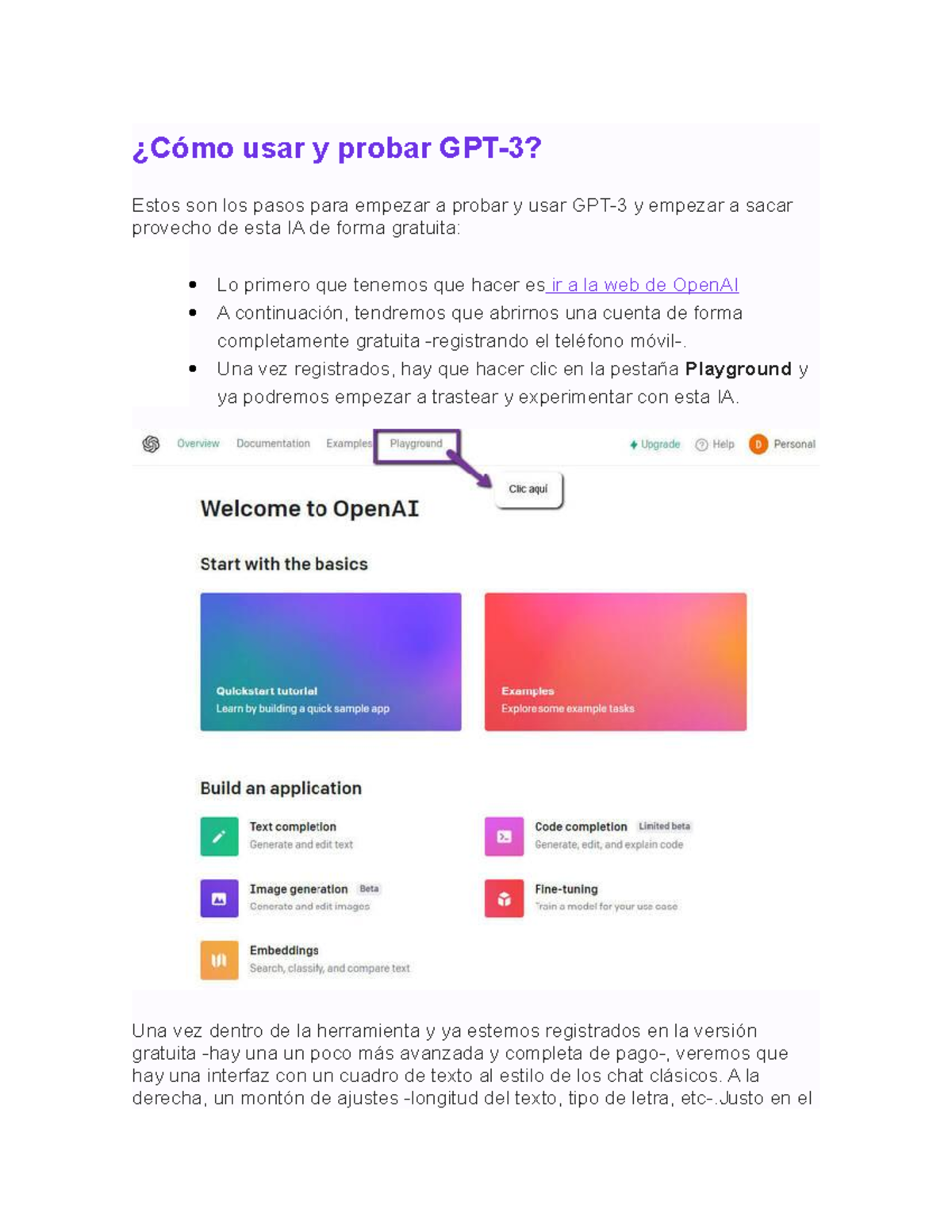 Cómo usar y probar GPT 1 - ¿Cómo usar y probar GPT-3? Estos son los ...
