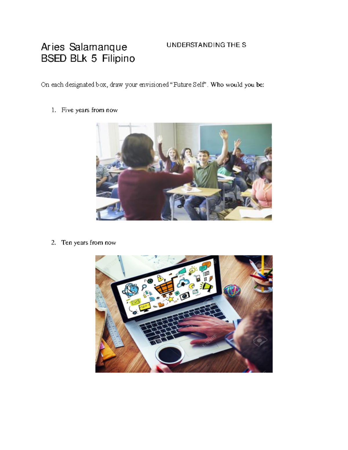 Scribd - For UTS subject - Five years from now Ten years from now On ...