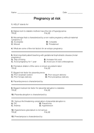 Ch 4 OB - OB notes - Ch 4 Prenatal Care and Adaptations to Pregnancy ...