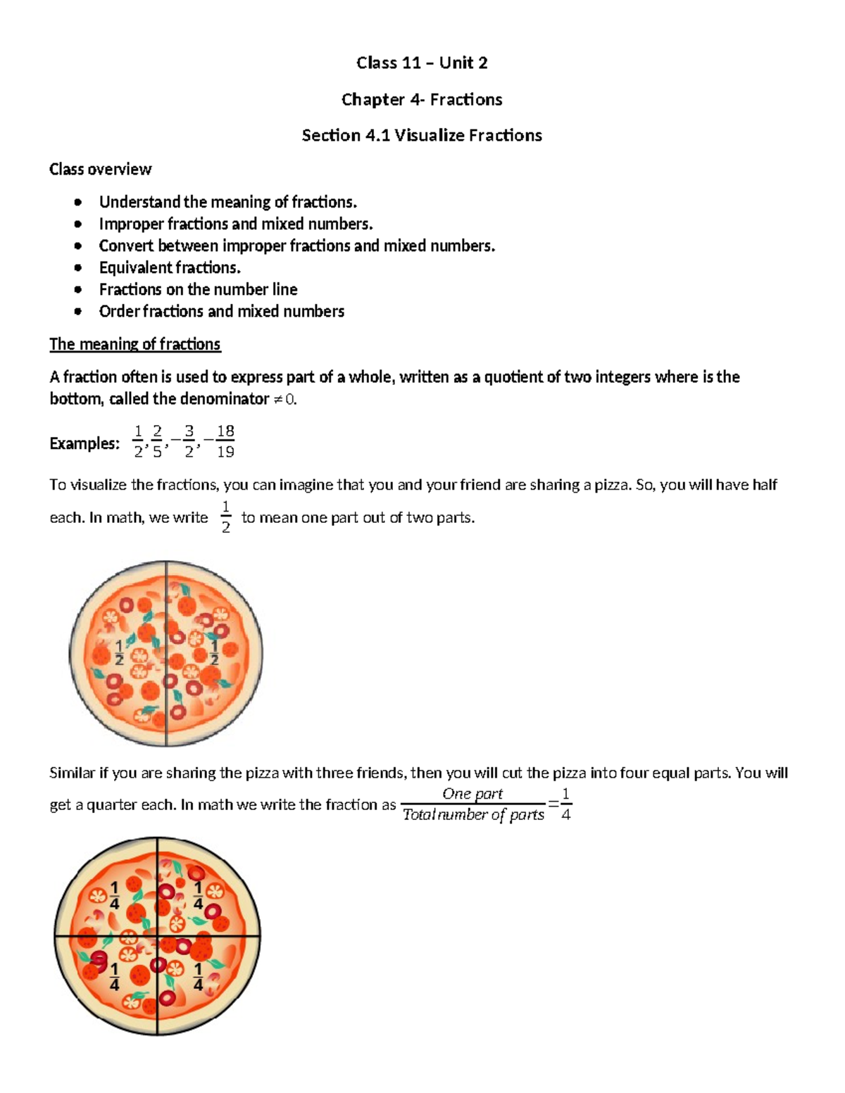 Math 015 Class 11 edited-1-1 - Tagged - Class 11 – Unit 2 Chapter 4 ...