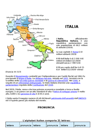 Lezione Italiano - Cours d'Italien A1 - ITALIEN Niveau débutant – A Un ...