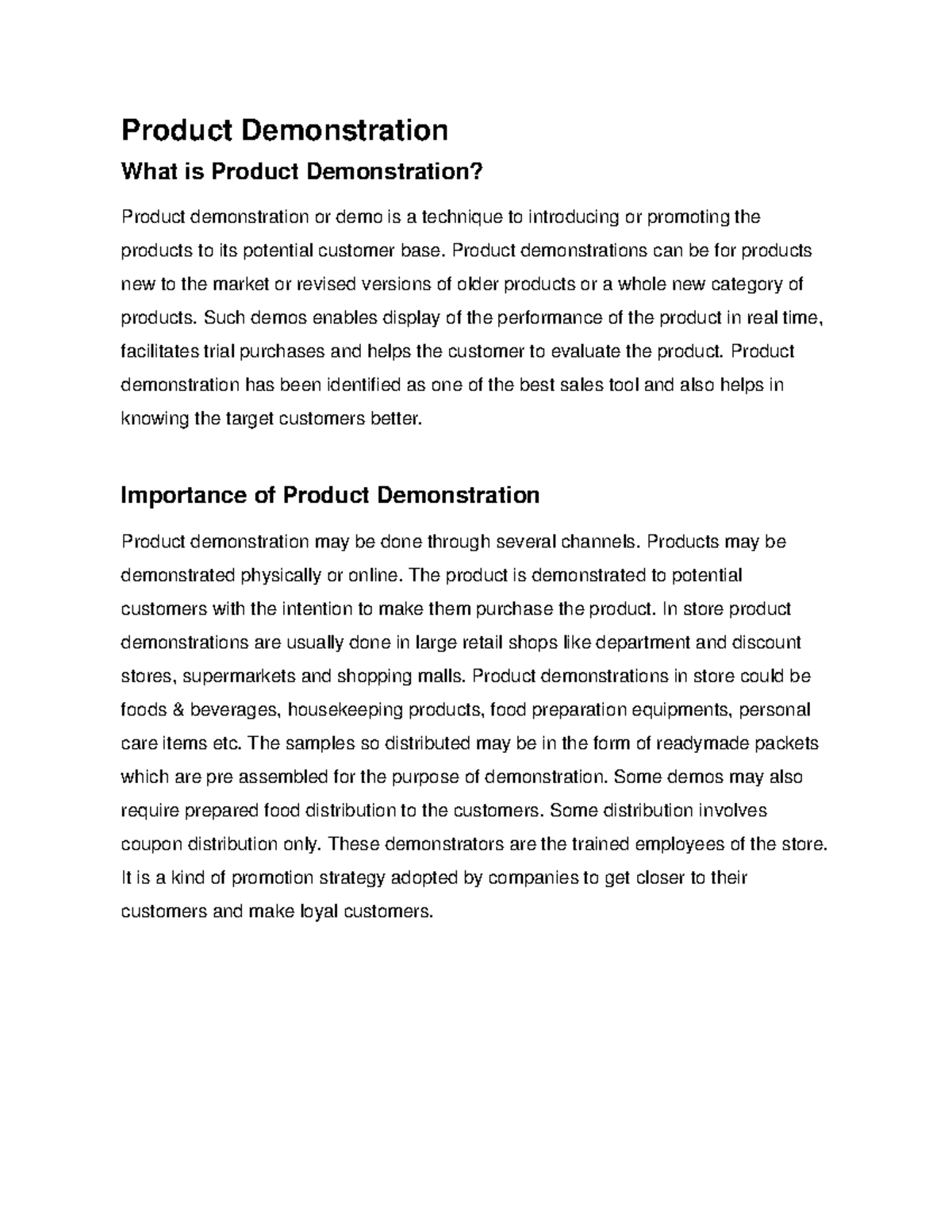 Product Demonstration-converted - Product Demonstration ####### What is ...