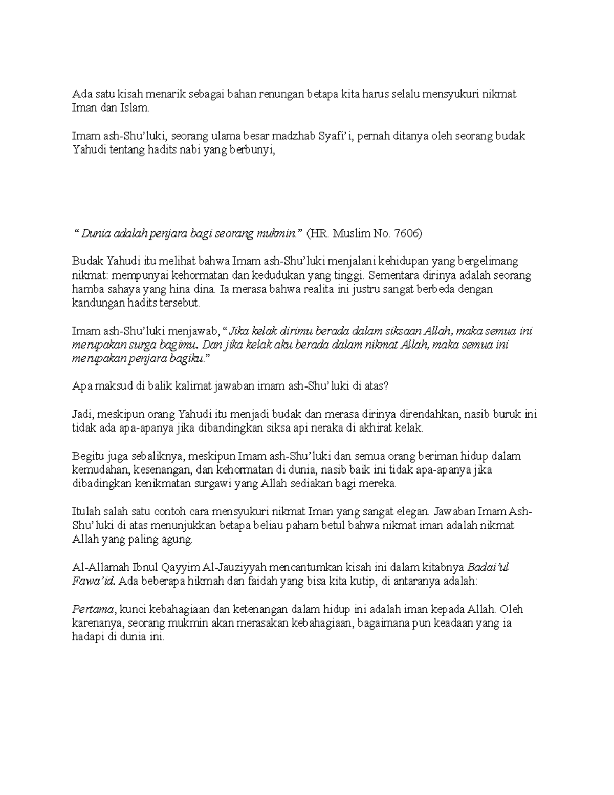 Kultum iman - gffjfjfj hgffgjgfj jh fjfj fgj ffdh dfjjfcj jgj gj fjfj c ...