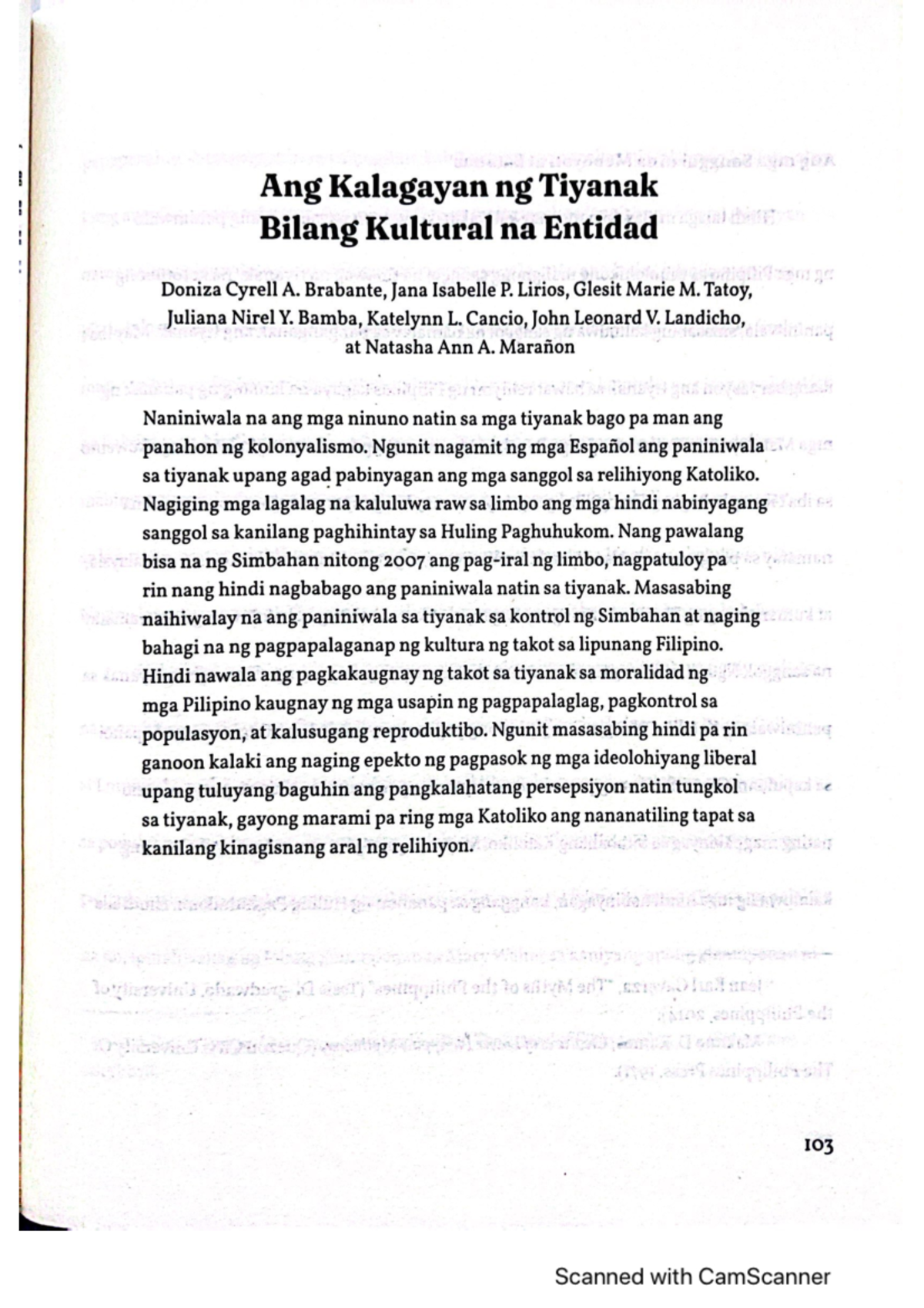 FILI-Tiyanak-Reading - Sining ng Pakikipagtalastasan sa Filipino I ...