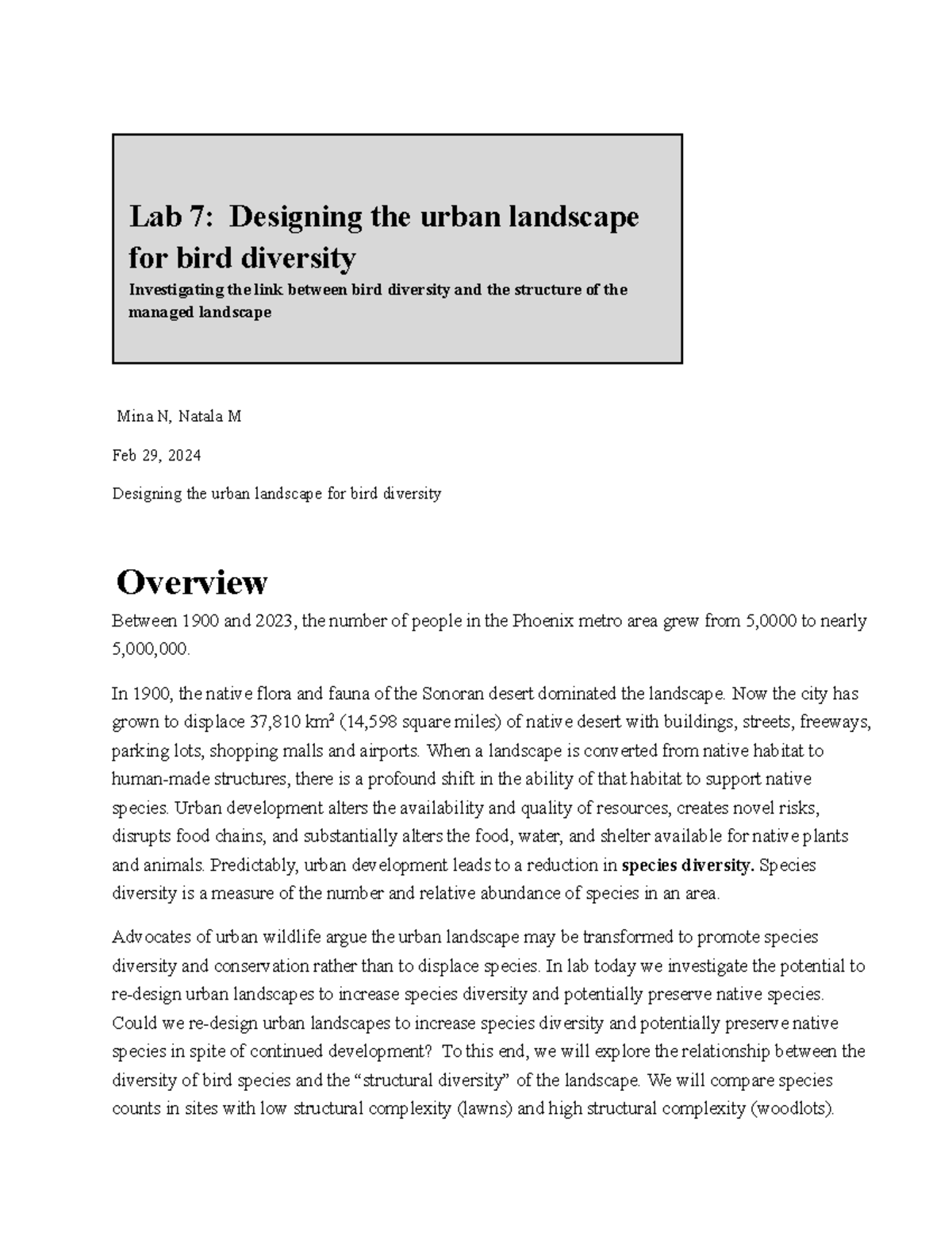 Lab 7 Bird Lab - What the bird lab is supposed to look like - Lab 7 ...