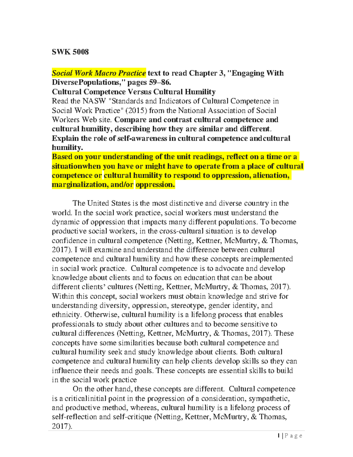 Unit 4 Cultural Competence Versus Cultural Humility And Systems of ...