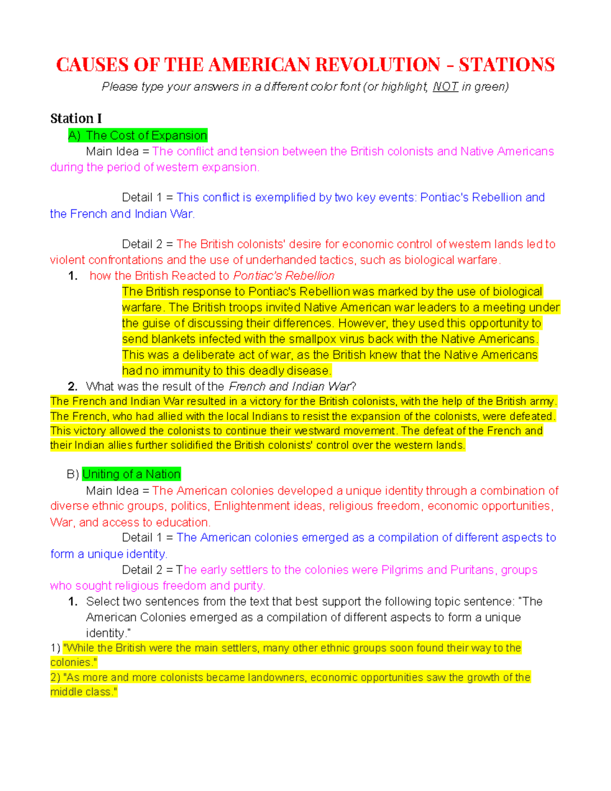 Causes of American Revolution - CAUSES OF THE AMERICAN REVOLUTION ...