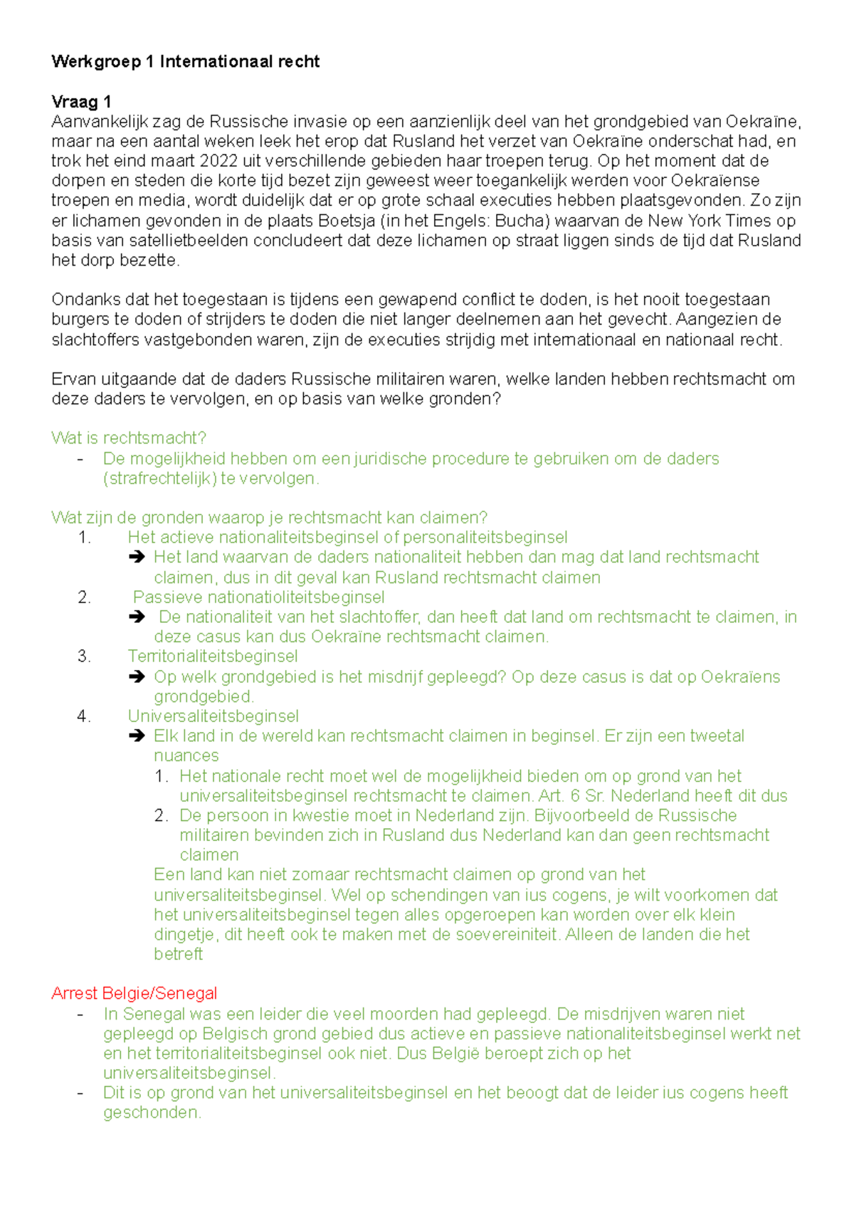 Werkgroep 1 Internationaal recht - Werkgroep 1 Internationaal recht ...