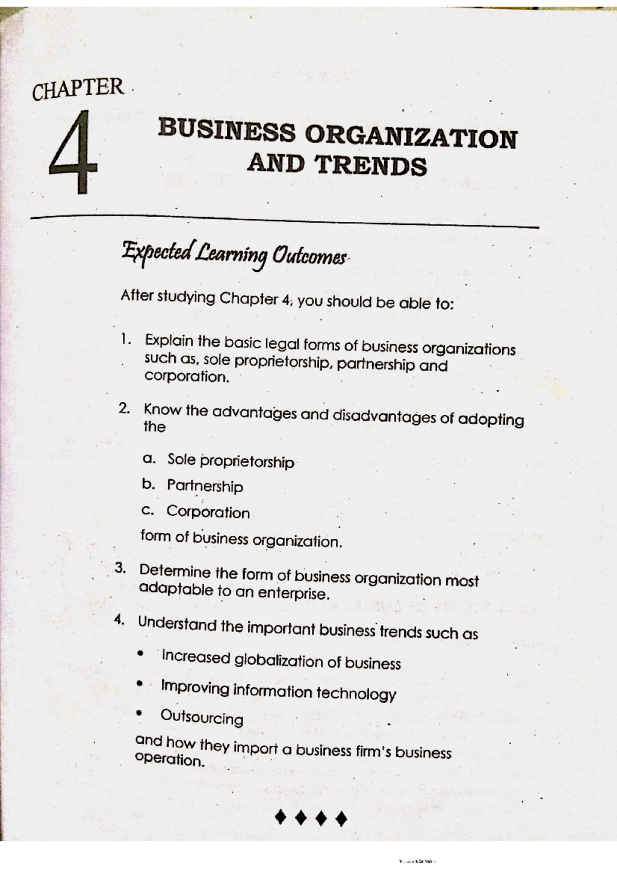 Chapter 4-6 - CHAPTER 4 BUSINESS ORGANIZATION AND TRENDS Expected ...