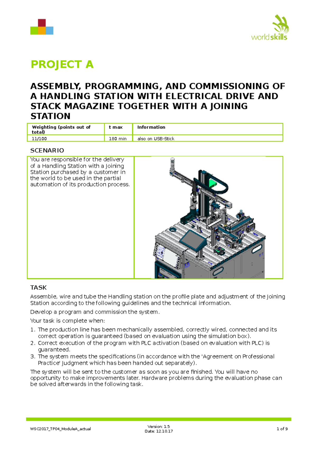 WSC2017 Skill 04 Module A actual - PROJECT A ASSEMBLY, PROGRAMMING, AND ...