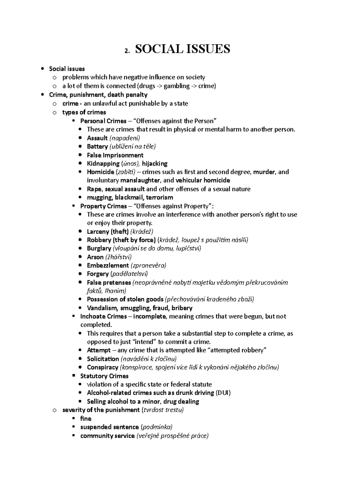 2 Social issues - 2. SOCIAL ISSUES Social issues o problems which have ...