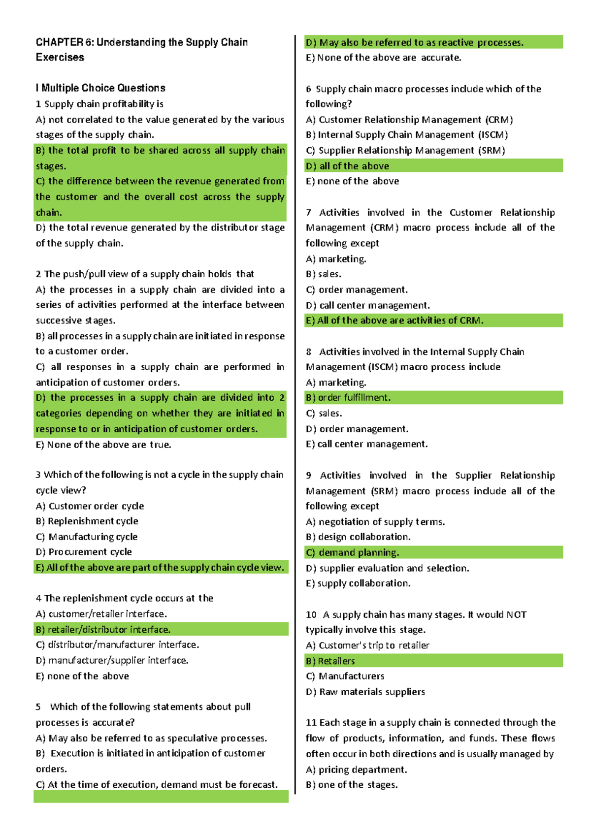 Chapter 6 - questions answers - CHAPTER 6: Understanding the Supply ...