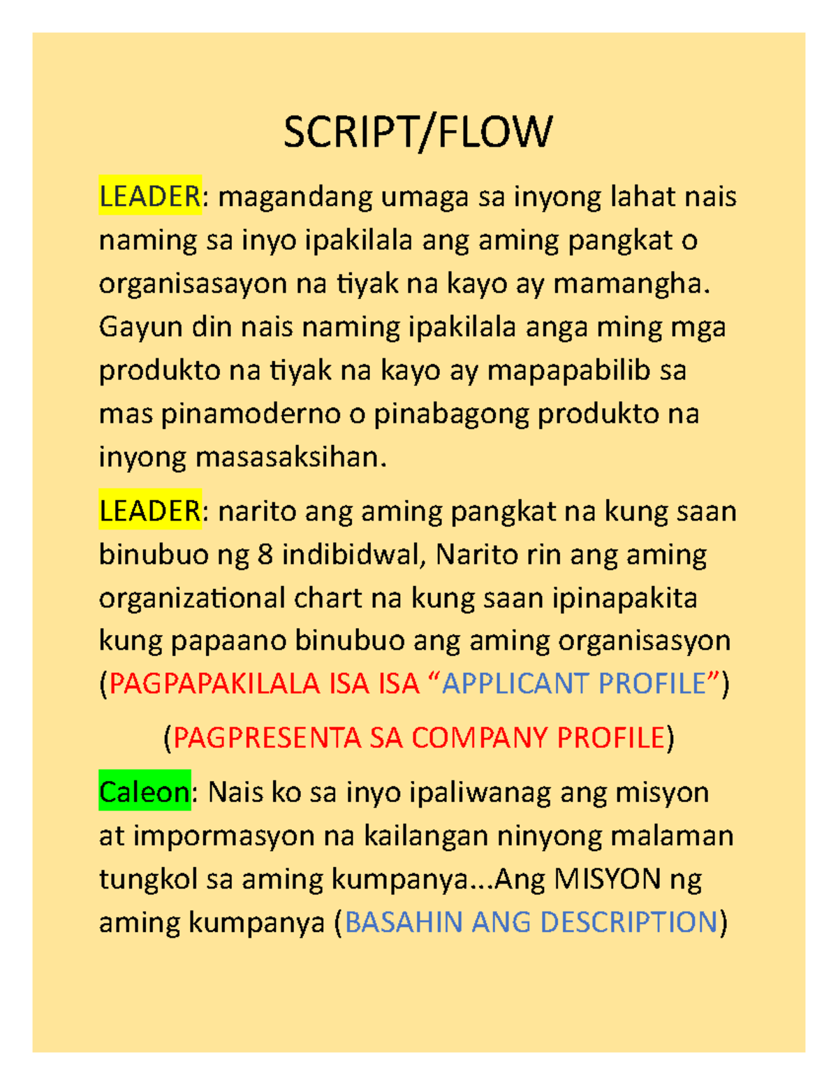 business proposal (entrepreneurship) script for upcoming gr11 - SCRIPT ...