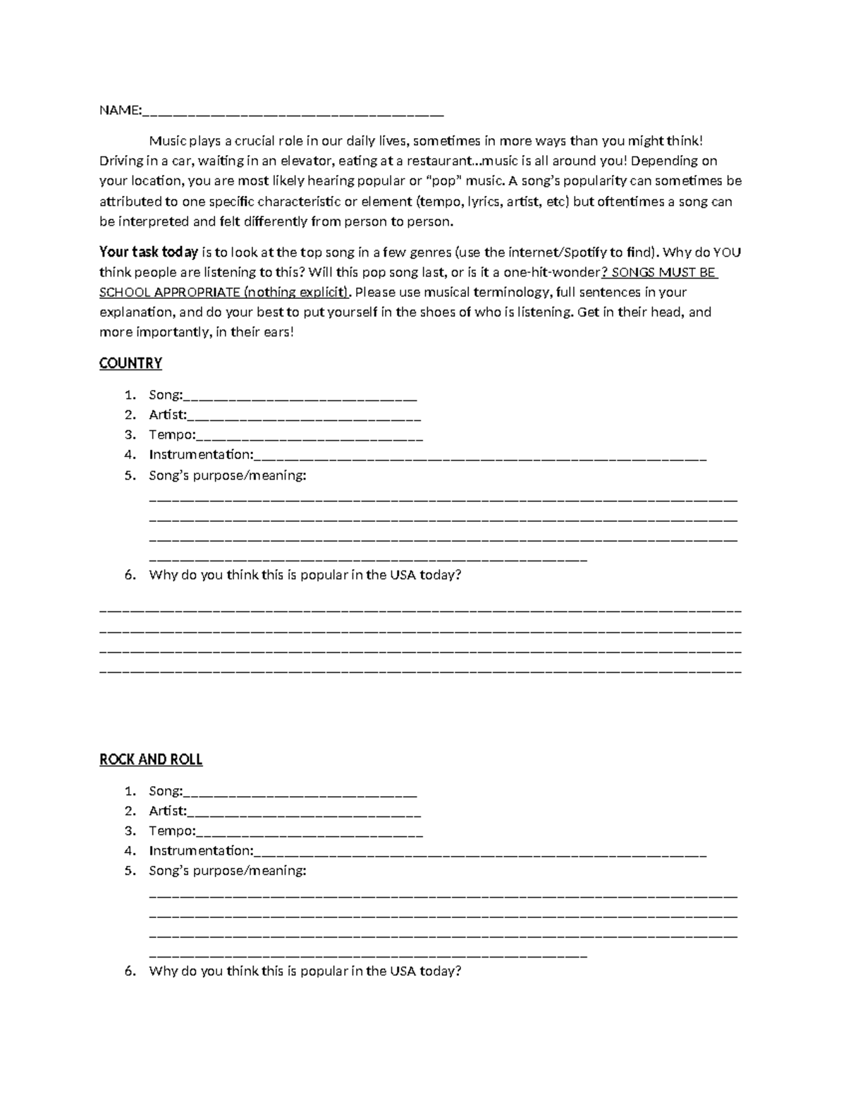 Gabrielle Saada - SUB Plans Song Genres - NAME ...