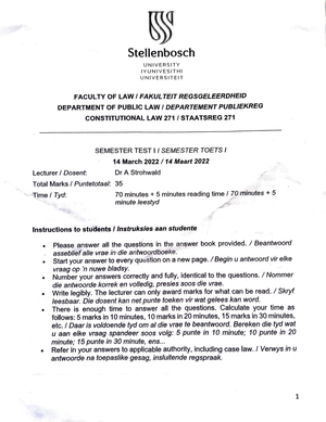 Con Law tutorials - Tutorial 1 Question 1: Having regard to the picture above, answer the ...