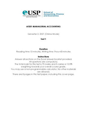 FM201 Tutorial 3 Solution - FM201 – Financial Institution and Markets Tutorial 3 Week 4 ...