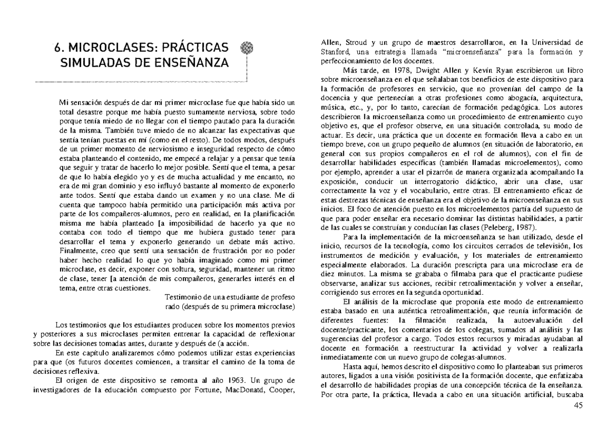 Transitar la formación pedagógica Rebeca Anijovich CAP 6 - 45 Mi ...
