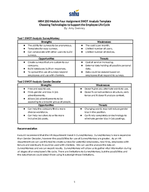 HRM 225- Module 4 Assignment - Memorandum To: Stacy Vearil, CFO From ...