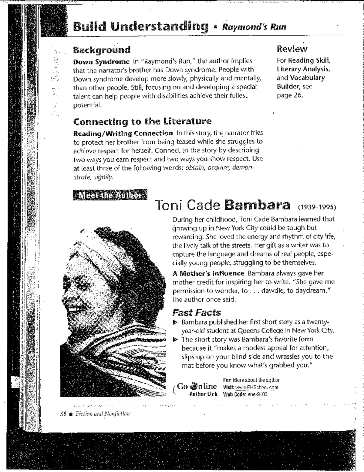 Raymonds Run Complete Text - ENG2601 - Studocu