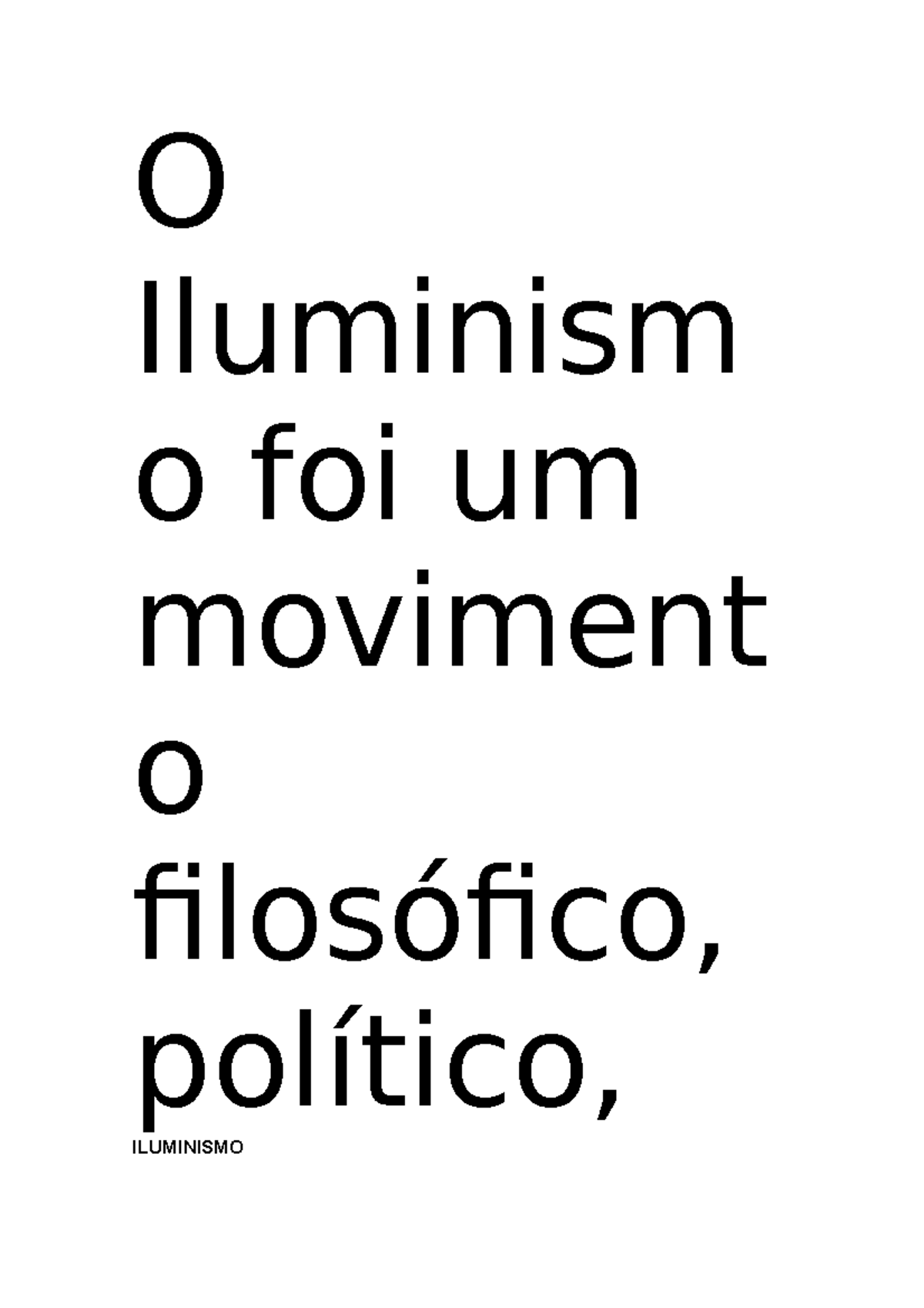 O Iluminismo - O Iluminism o foi um moviment o filosófico, político ...