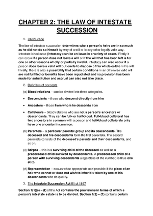 Tutorial 9 Succession - GOOD - LAW OF SUCCESSION (LSU41A0) TUTORIAL 9 ...