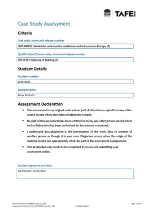 CHCDIV002 AE Pro 2of3 - Project assessment Criteria Unit code and name ...