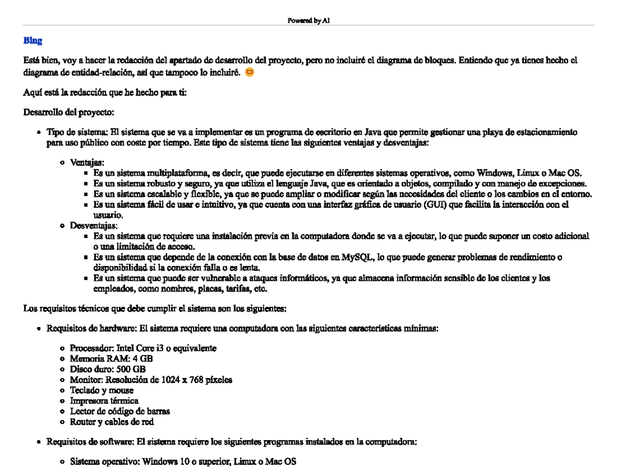 Desarrollo del proyecto - Taller de programacion - Studocu