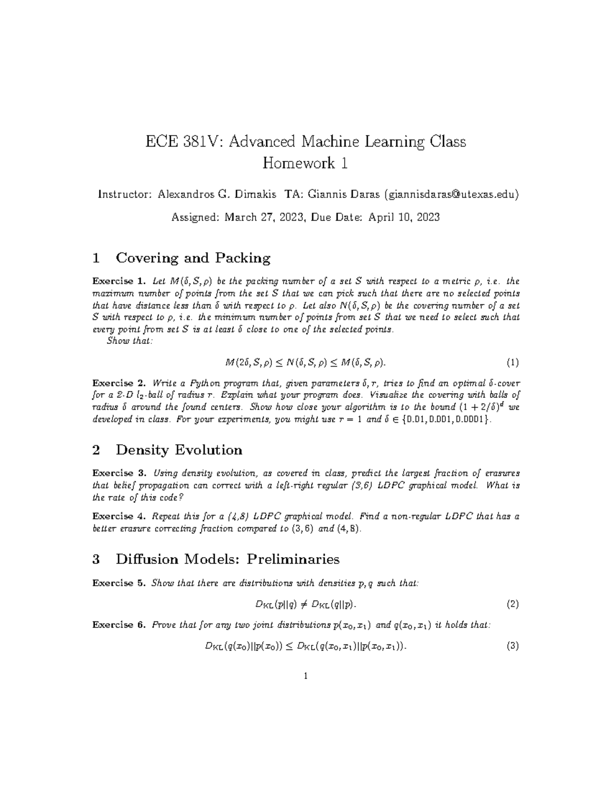 Hw1 First Homework For Data Mining Class Ece 381v Advanced Machine