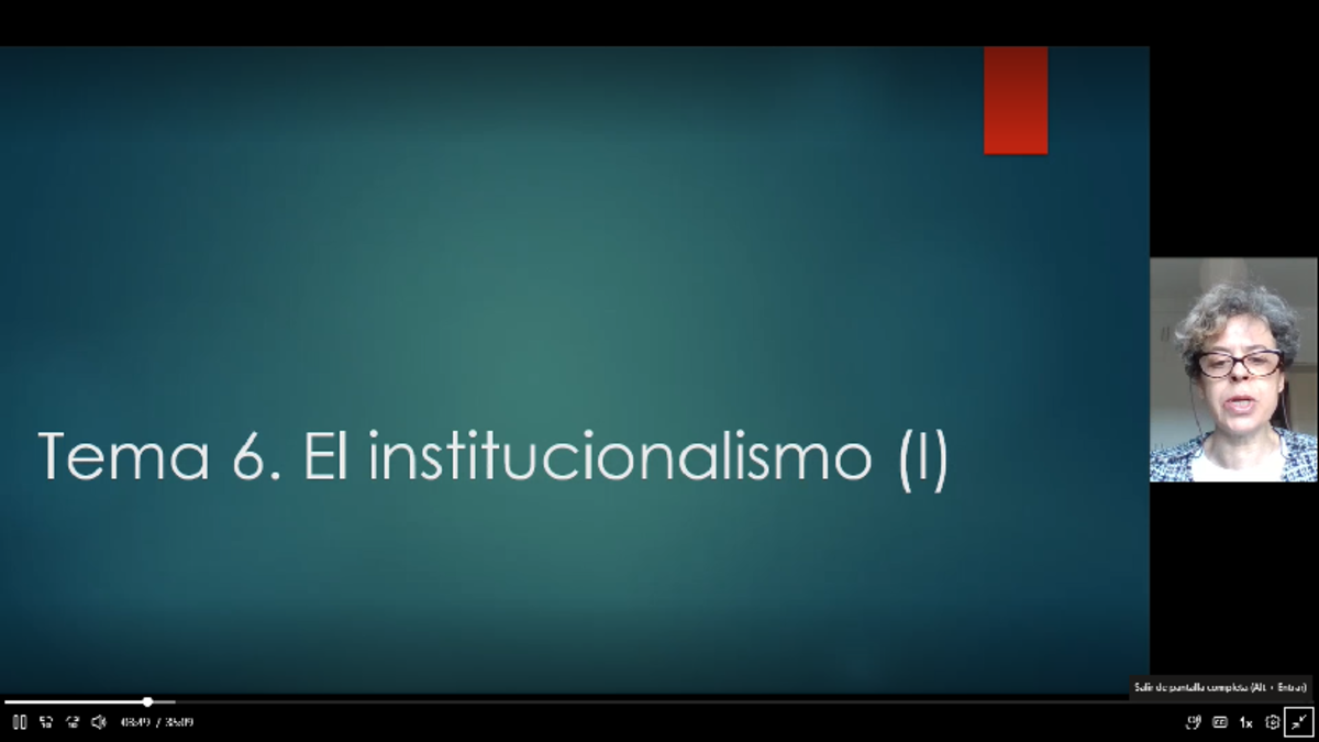 TEMA 6 EL Institucionalismo - Métodos y Técnicas de Investigación en las Ciencias Sociales - Studocu