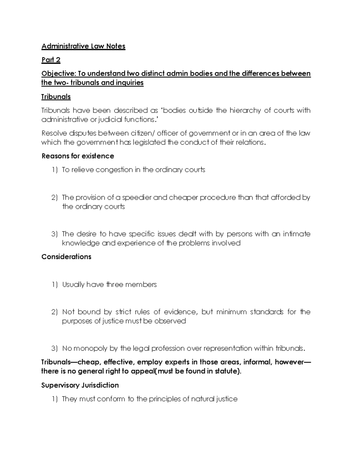 Admin Law Notes Part 2-1 - Administrative Law Notes Part 2 Objective ...