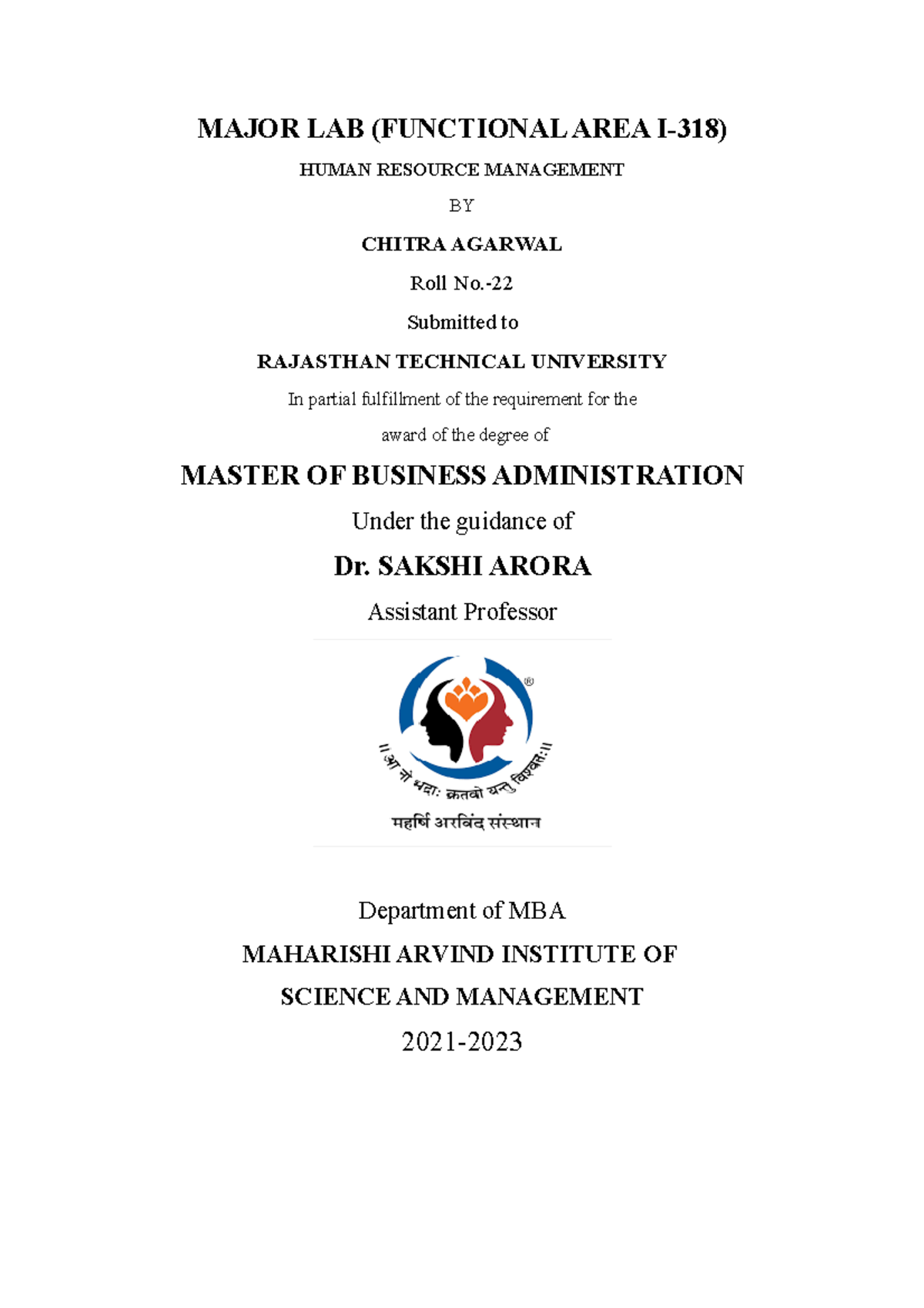 Major LAB 2 - Assignments of HR AND FINANCE - MAJOR LAB (FUNCTIONAL ...
