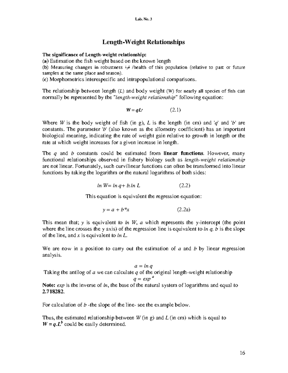 3 -length-weigtht-relationship-lab - Length-Weight Relationships The ...