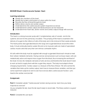 Bio 255 week 5 - assignment - Week 5 Immune System Learning Objectives ...