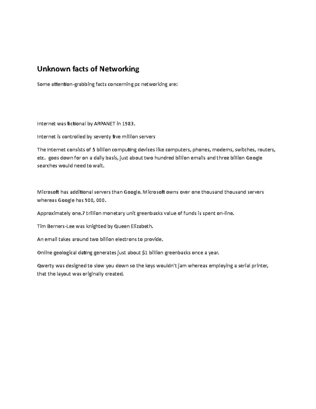 Unknown facts of Networking - Internet is controlled by seventy five ...