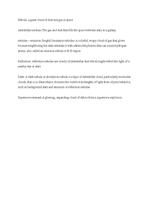 Astronomy chp 12 pt2 - Study guide - Parallax: The apparent shift in ...