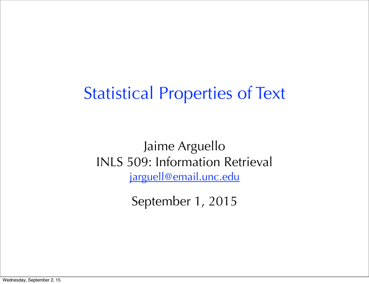 05-Statistical Properties Of Text - Statistical Properties of Text ...