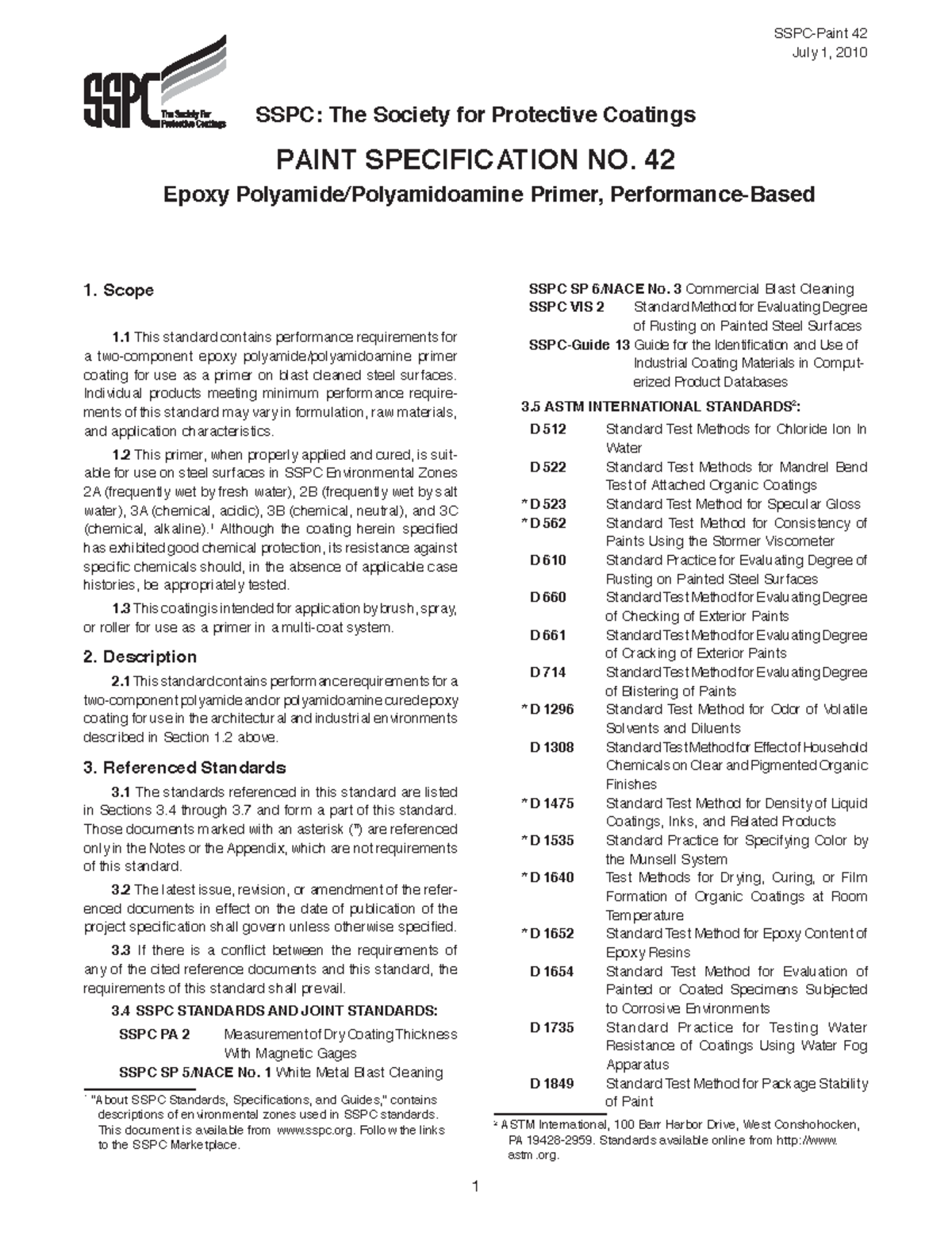 SSPC- Paint 42 PDF - ffff - July 1, 2010 SSPC: The Society for ...
