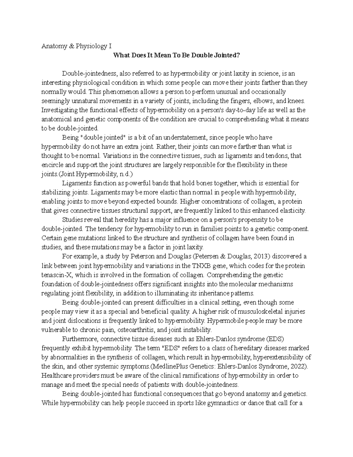 Article Review 2-2 - Anatomy & Physiology I What Does It Mean To Be ...