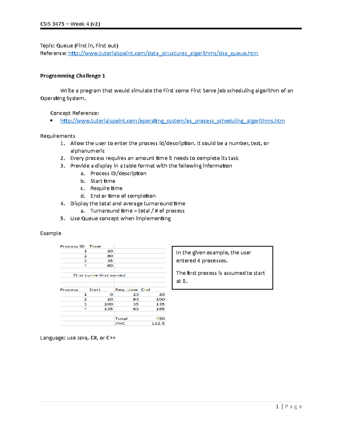 Csis3475 W4 V2 Lecture Notes 4 Csis 3475 Week 4 V2 Topic Queue